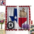 American Flag Blackout Curtain,Western Rustic Texas Star Map Cowboy ...