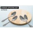 DecorRack Long Handle Metal Dinner Spoons, Stainless Steel Tableware ...