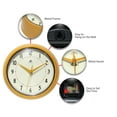 9.5 in Round Wall Clock, Yellow Finish Case, Glass Lens, Second Hand ...