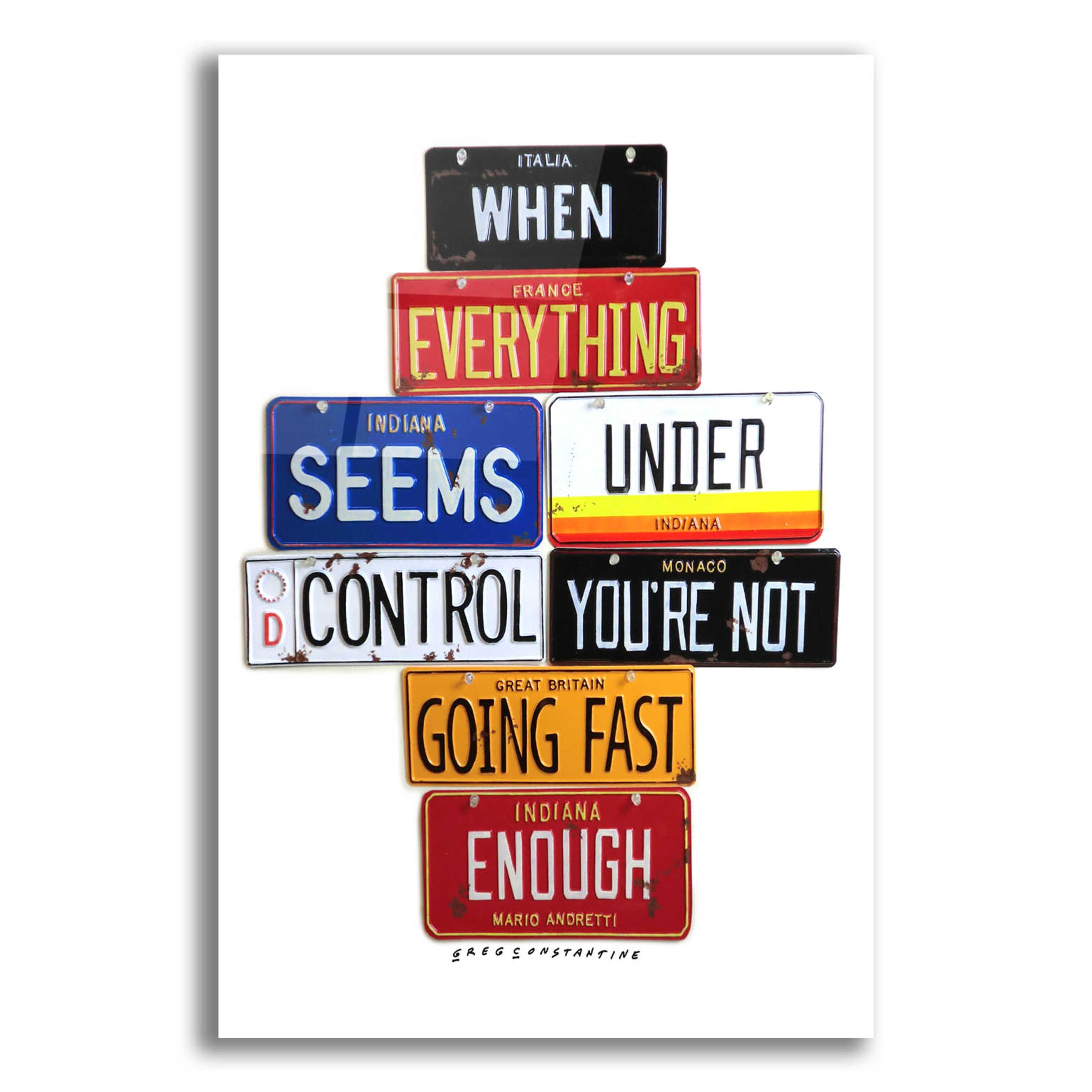 Epic Art 'Not Fast Enough' by Gregory Constantine, Acrylic Glass Wall Art, 12"x16" - Walmart.com