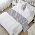 Baroque Pattern Bed Runner Queen Size Vintage Abstract Flowers Beige ...