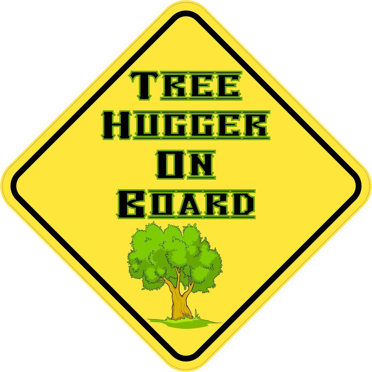 5in x 5in Tree Hugger On Board Sticker - Walmart.com