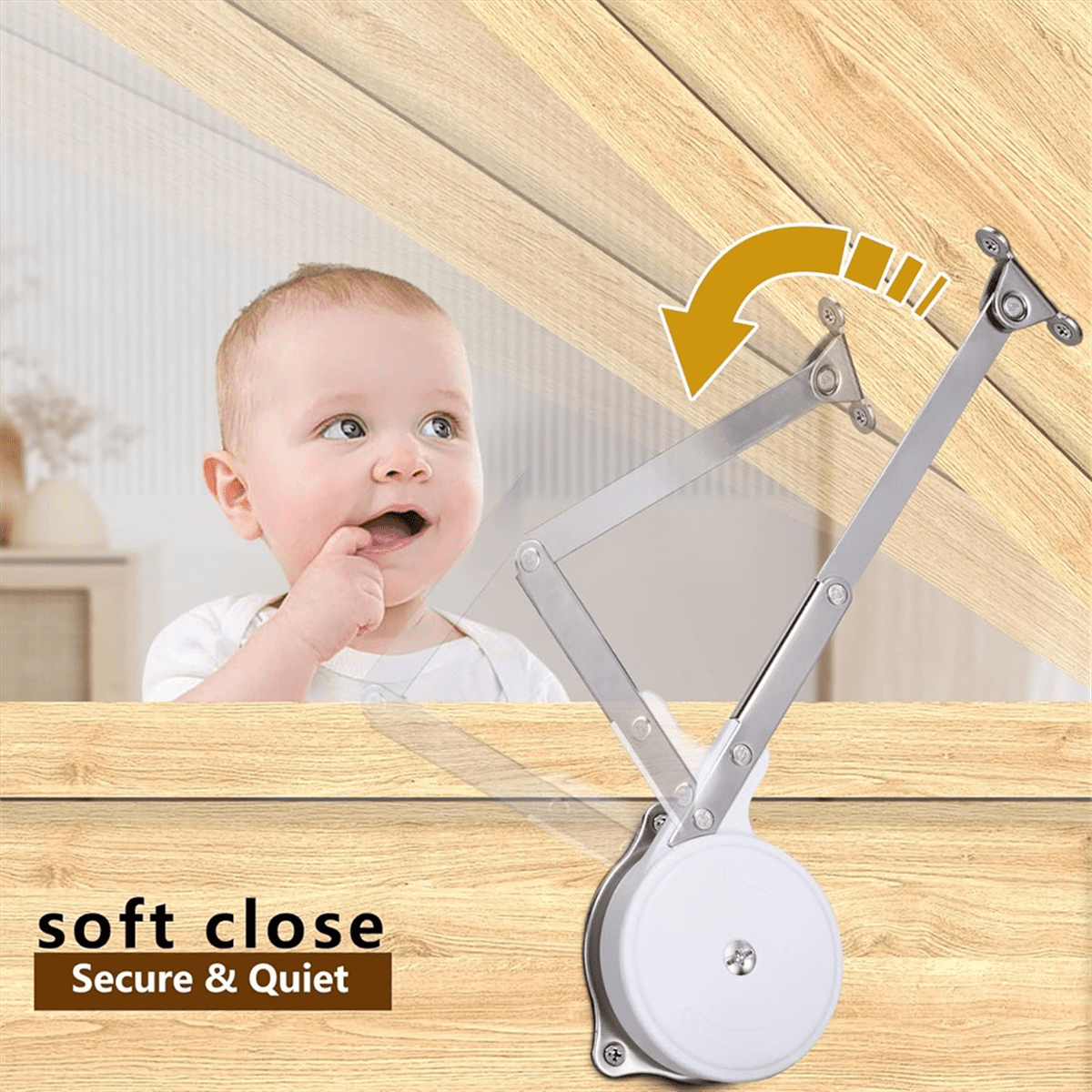 Soft close trunk hinges store