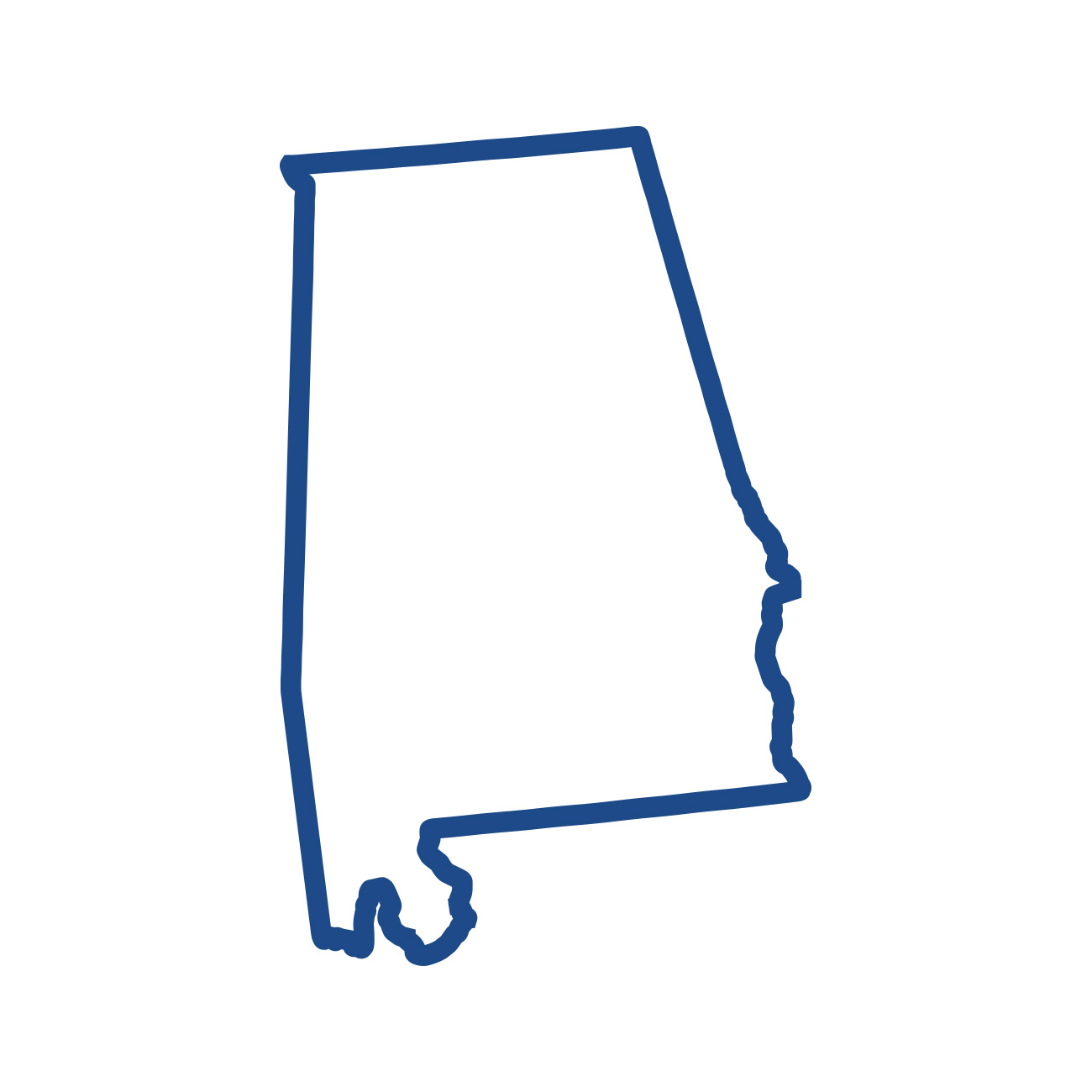 Alabama Outline Sticker Decal Die Cut - Self Adhesive Vinyl ...