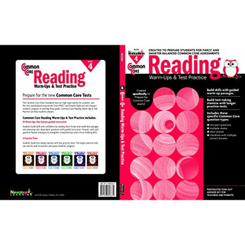 Pre-Owned Common Core Reading: Warm-Ups and Test Practice Grade 4 ...