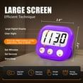 2 Pack Digital Kitchen Timer for Cooking Big Digits Loud Alarm Magnetic ...