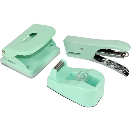 HTAIGUO Desk Accessory Set Cute Desk Stapler Set with Tape Dispenser, 2 ...