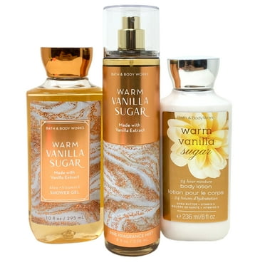 Bath and Body Works Warm Vanilla Sugar 2 Piece Gift Set - Fragrance Mist and Body Cream - Full ...