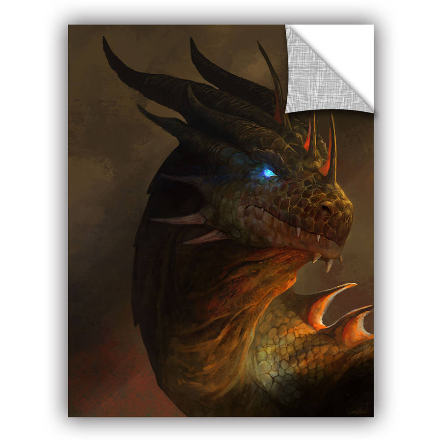ArtAppealz Steve Goad "Dragon Portrait" Removable Wall Art - Walmart.com