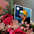 3drose, Abstract Cubist Allegory of Day and Night. Funny Artsy Gift ...