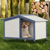 Pefilos 44" Outdoor Dog House with Waterproof PVC Plastic Roof, Indoor ...