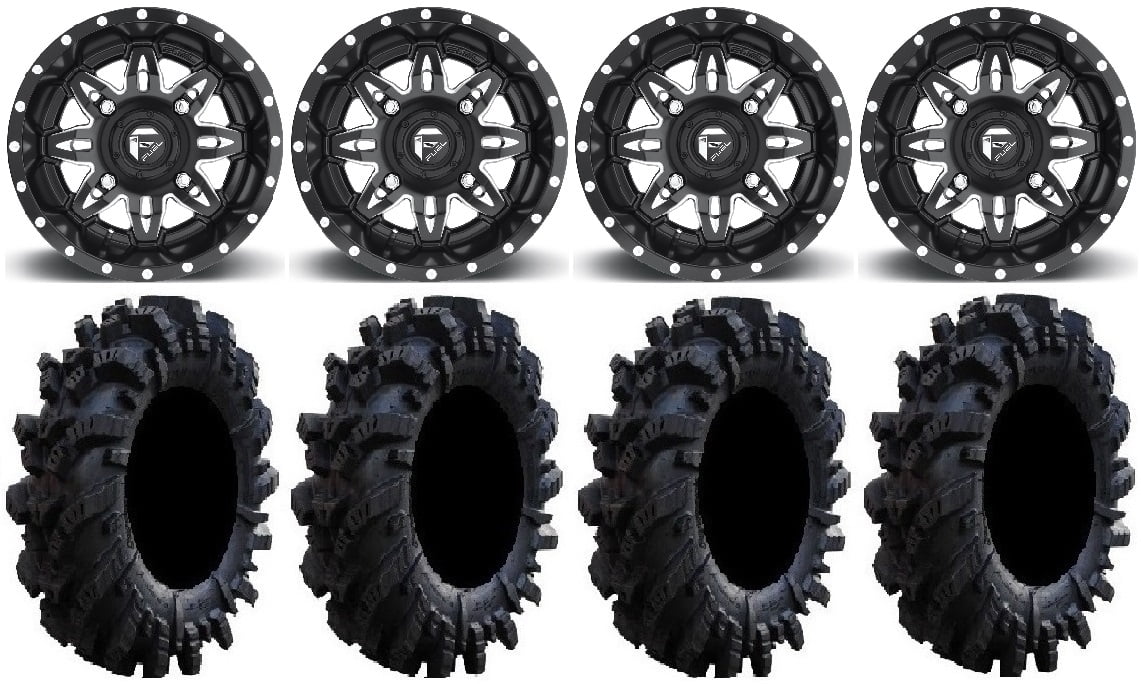 Fuel Lethal Black 14" Wheels 32" Intimidator Tires Polaris RZR XP 1000 ...