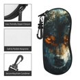 Portable Sunglasses Case, Zippered Soft Eyeglass Pouch with Carabiner ...