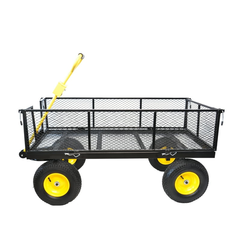 Flat Cart With Wheels And Side Flat Box Hand Cart Platform Cart