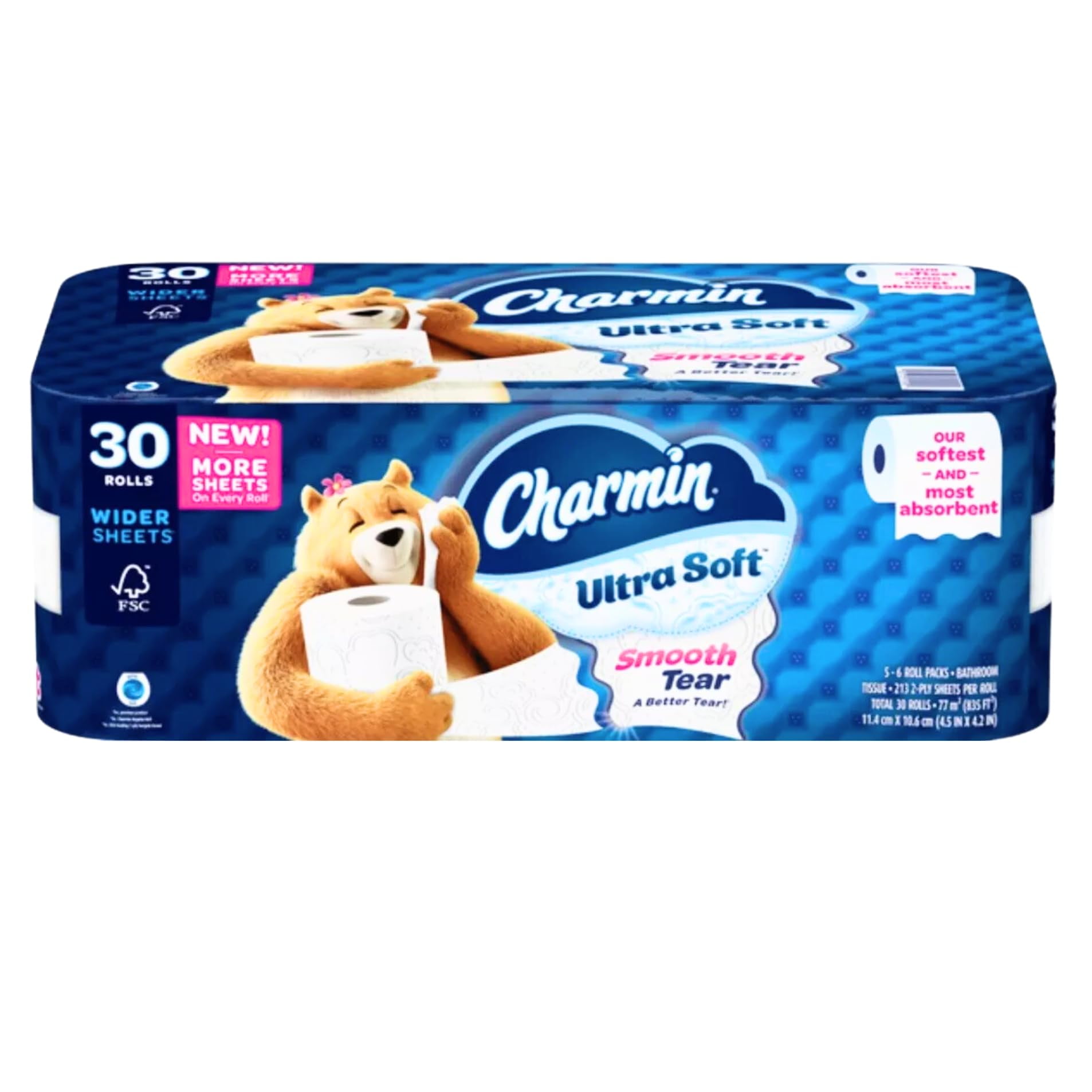 Charmin Papier Toilette Ultra Doux Rouleaux Jumbo, 30 x 205 Feuilles ...