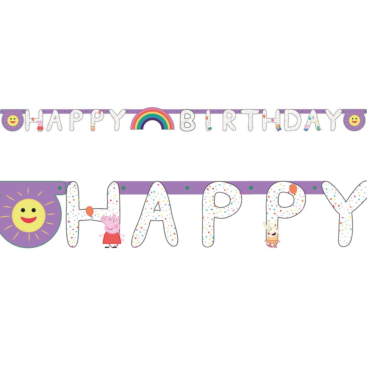 Click here for Peppa Pig Letters Birthday Banner One Size prices