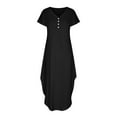 Wycnly Formal Dresses For Women Button Down Loose Pocket Side Slit