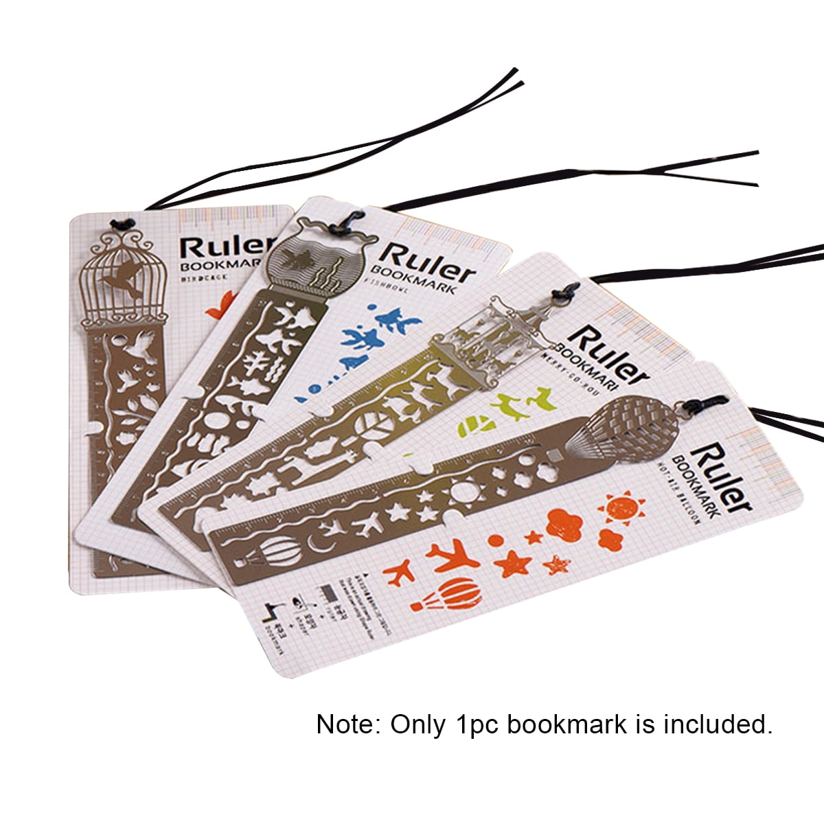 ammoon Exquisite Metal Bookmark Ruler Cute Hollow Pattern Book Mark ...