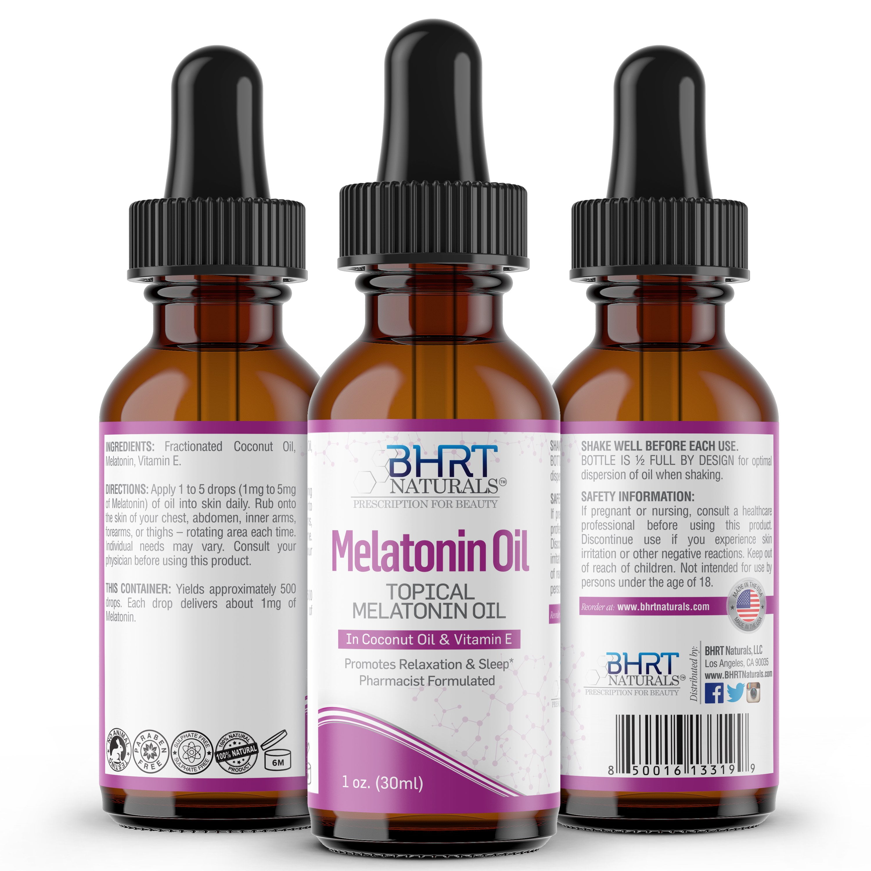 Topical Liquid Melatonin Oil - Natural Sleep Aid - Natural Melatonin ...