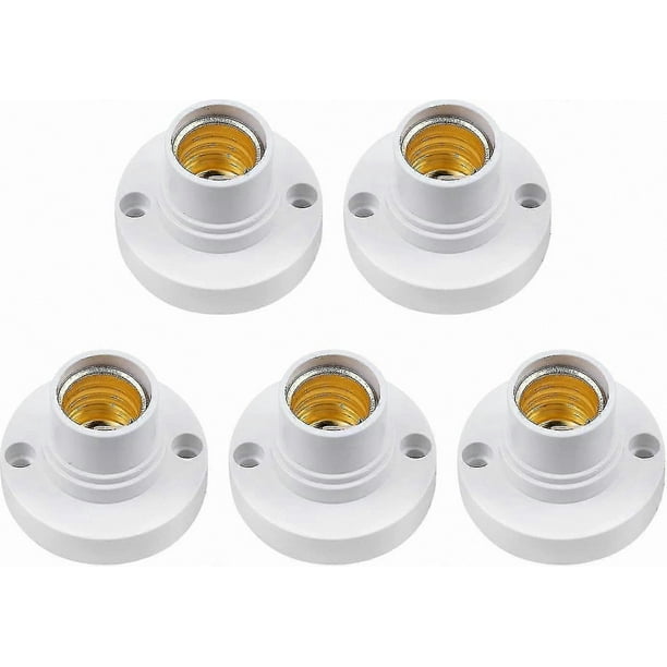 E14 Lamp Holder Pack, Edison Screw Light Bulb Socket, Plastic Ceiling ...