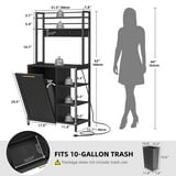 Uforic 6-Tier Kitchen Bakers Rack Microwave Stand - Black - Walmart.com