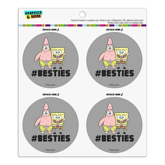 SpongeBob Besties Refrigerator Fridge Locker Vinyl Circle Magnet Set ...
