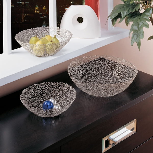 Large Wire Bowl, Silver Finish - Walmart.com