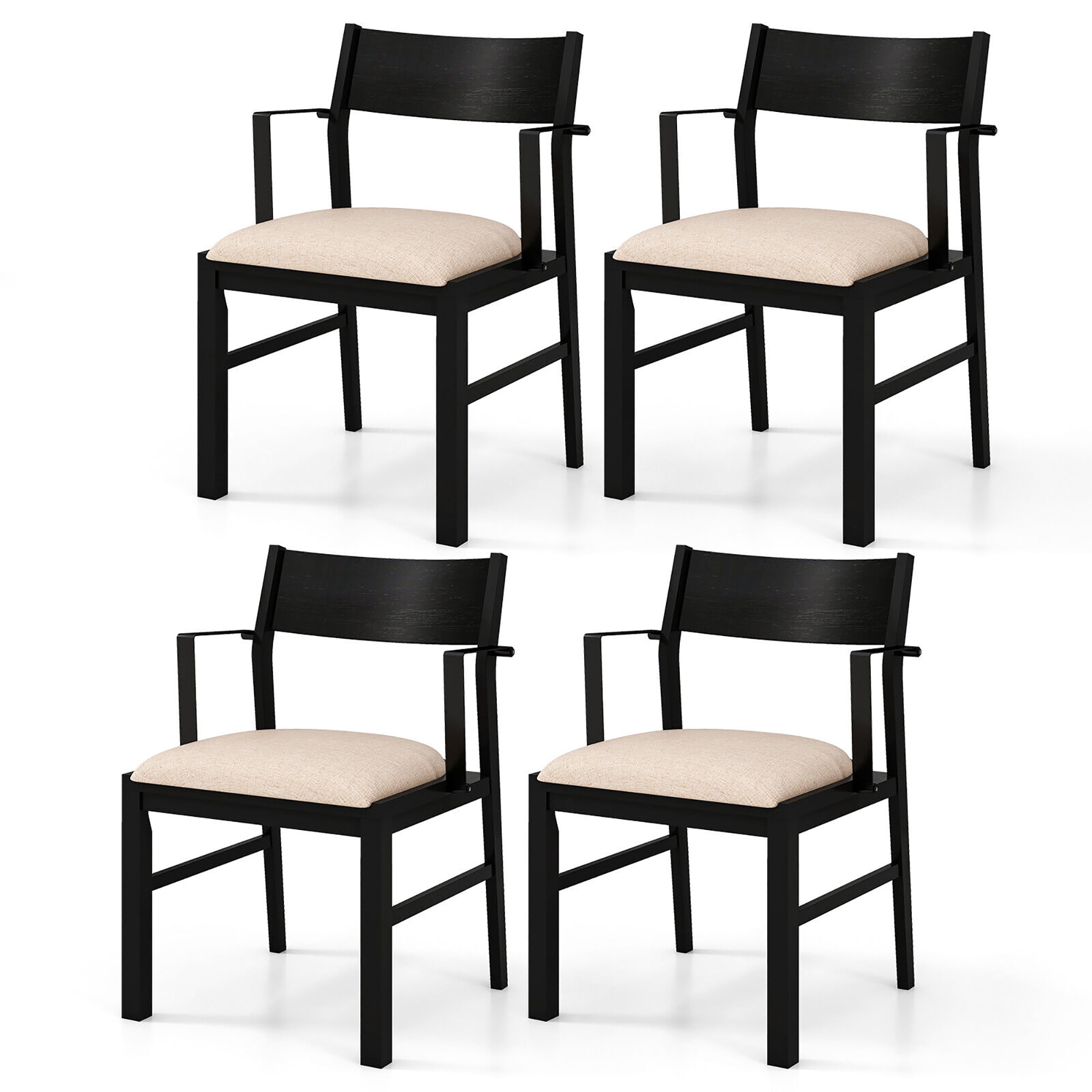 Click here for Gymax Dining Chair W/ Arms Set Of 4 Modern Kitchen... prices