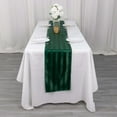 Efavormart 12"x108" Hunter Emerald Green Satin Stripe Table Runner ...