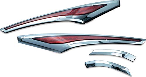 Kuryakyn - 3232 - LED Saddlebag Accent Swoops, Chrome with Red Lenses ...