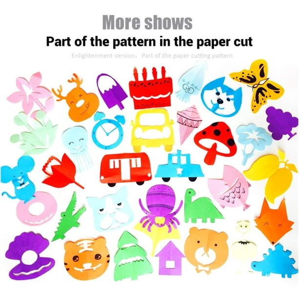 Fun Paper-Cut Set Kids Scissors Crafts Kits Children Paper Cutting Tool ...