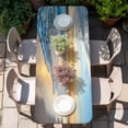 Beach Sunset Fitted Rectangle Tablecloth 32" x 96" Ocean Spray Sea ...