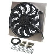 DERALE 16927 High Output Dual 13 In. Electric Rad Fan Steel Shroud Kit ...