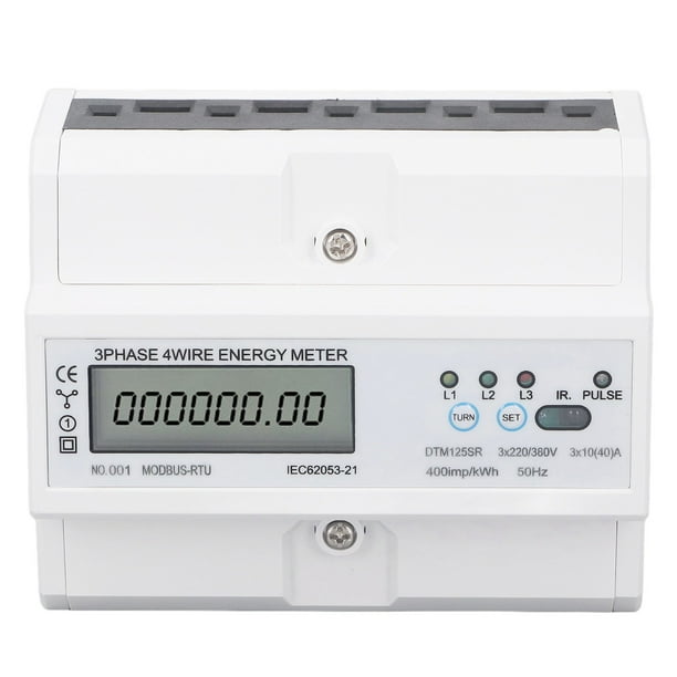 Digital Electric Meter,3 Phase 4 Wire Energy Meter Phase Wire ...