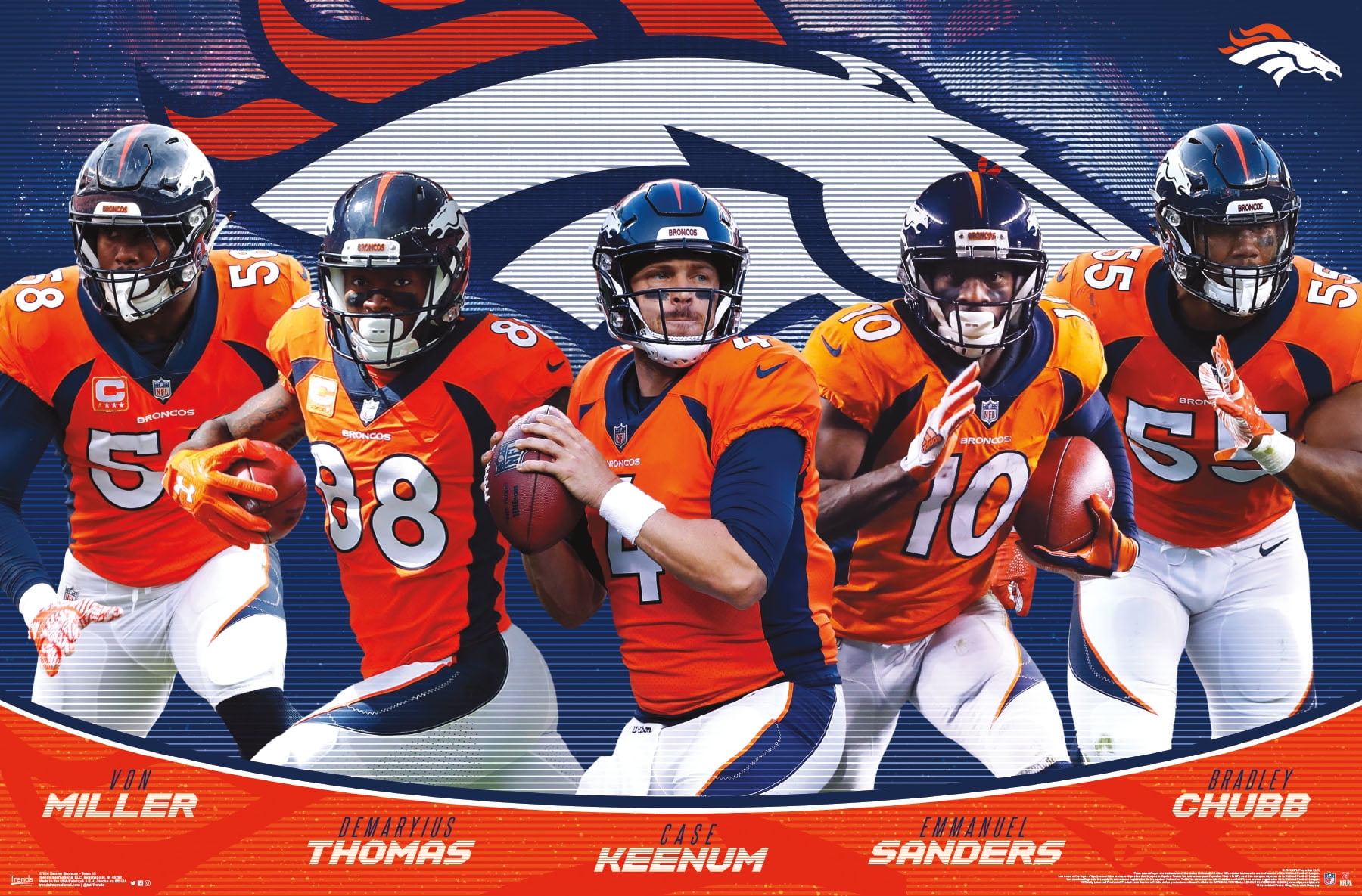 Trends International Sports Denver Broncos Poster - Walmart.com