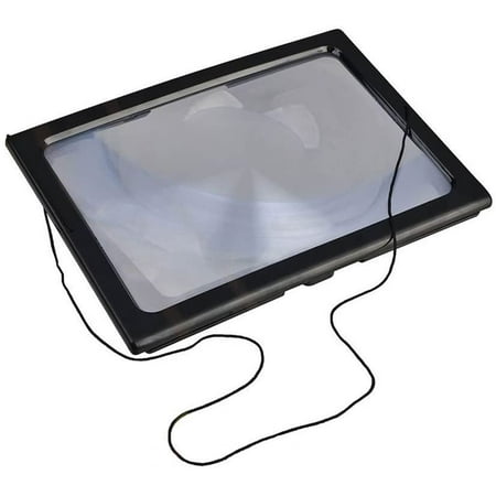 PERTTYUNG A4 Full Page Reading Magnifier Hands Free Rectangular ...