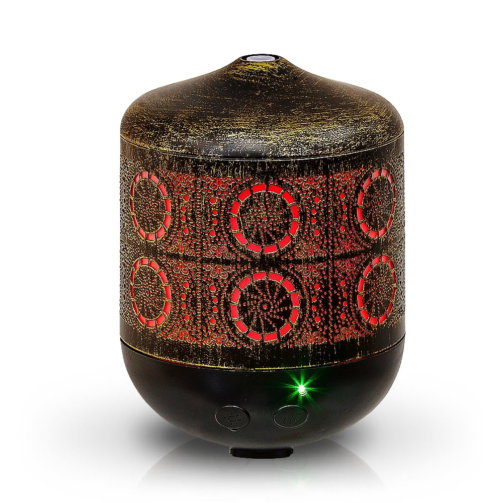 Aromar 230 mL Metal Ultrasonic Grande CIrcles Design Essential Oil and ...