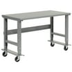 Mobile Adjustable Height C-Channel Leg Workbench, Steel, 60"W x 36"D ...