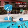 PEXMOR 2-in-1 Pool Basketball Hoop & Volleyball Net for Inground Pools ...