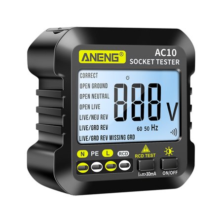 Wweixi ANENG 90-250V LED Screen Digital Power Socket Tester Voltmeter ...