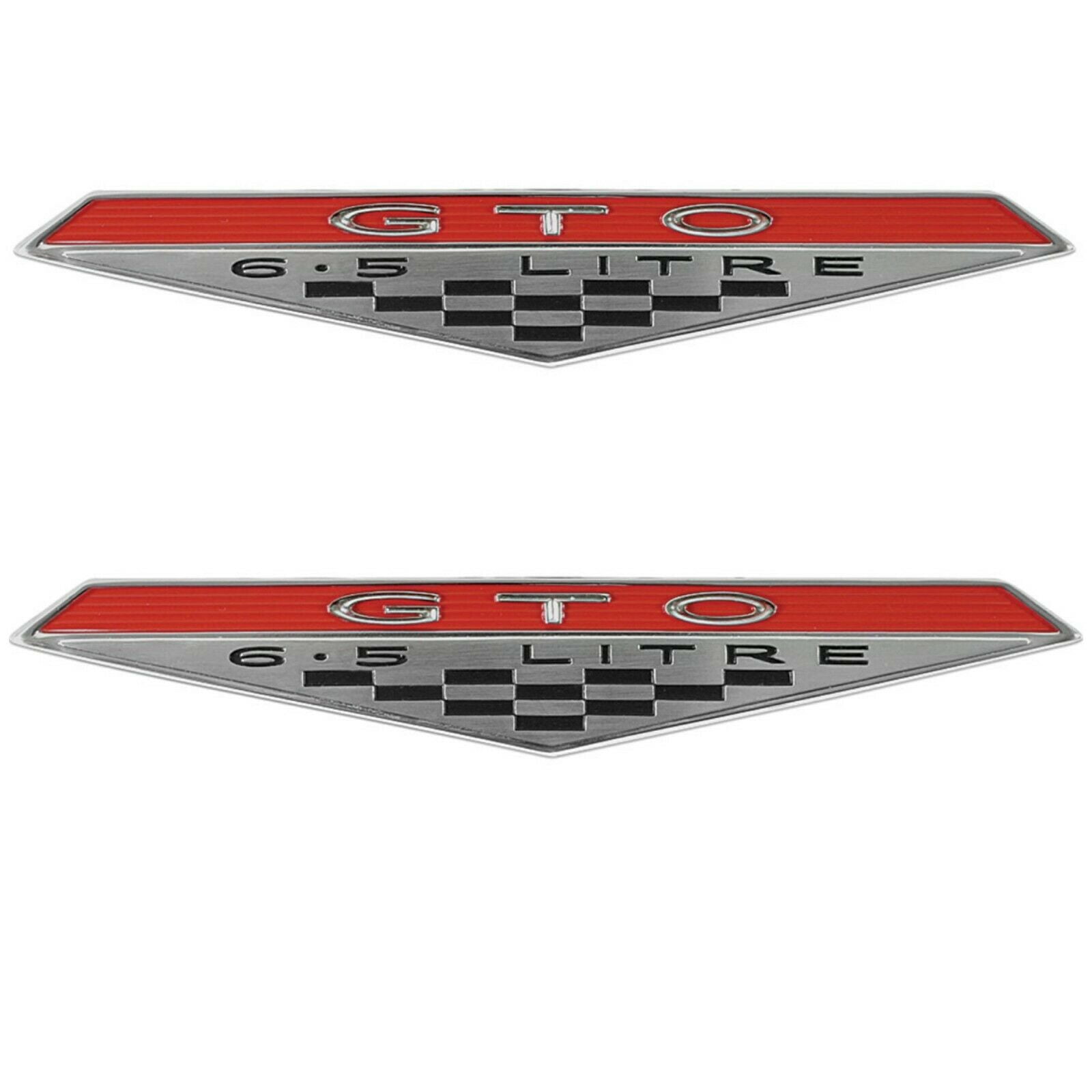 RestoParts Die-Cast Zinc Fend Emblem Set 6.5 Litre 1964-1968 Pontiac ...