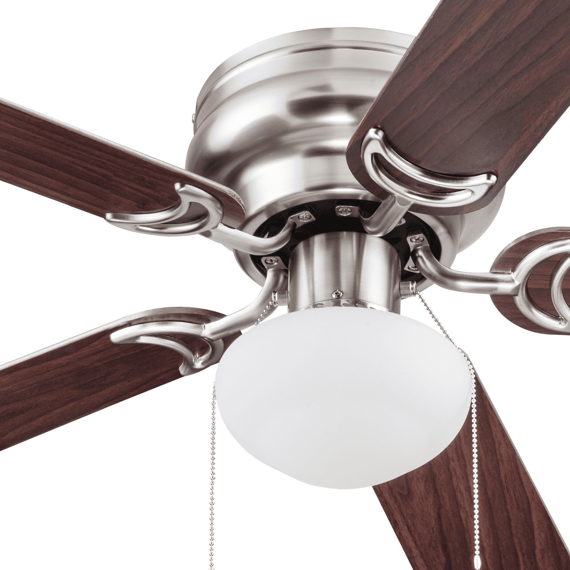 Walmart Ceiling Hugger Fans Mainstays 44" Satin Nickel Hugger Ceiling
