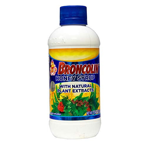 Broncolin Honey Syrup with Natural Plant Extracts Regular Bottle, 11.4 ...