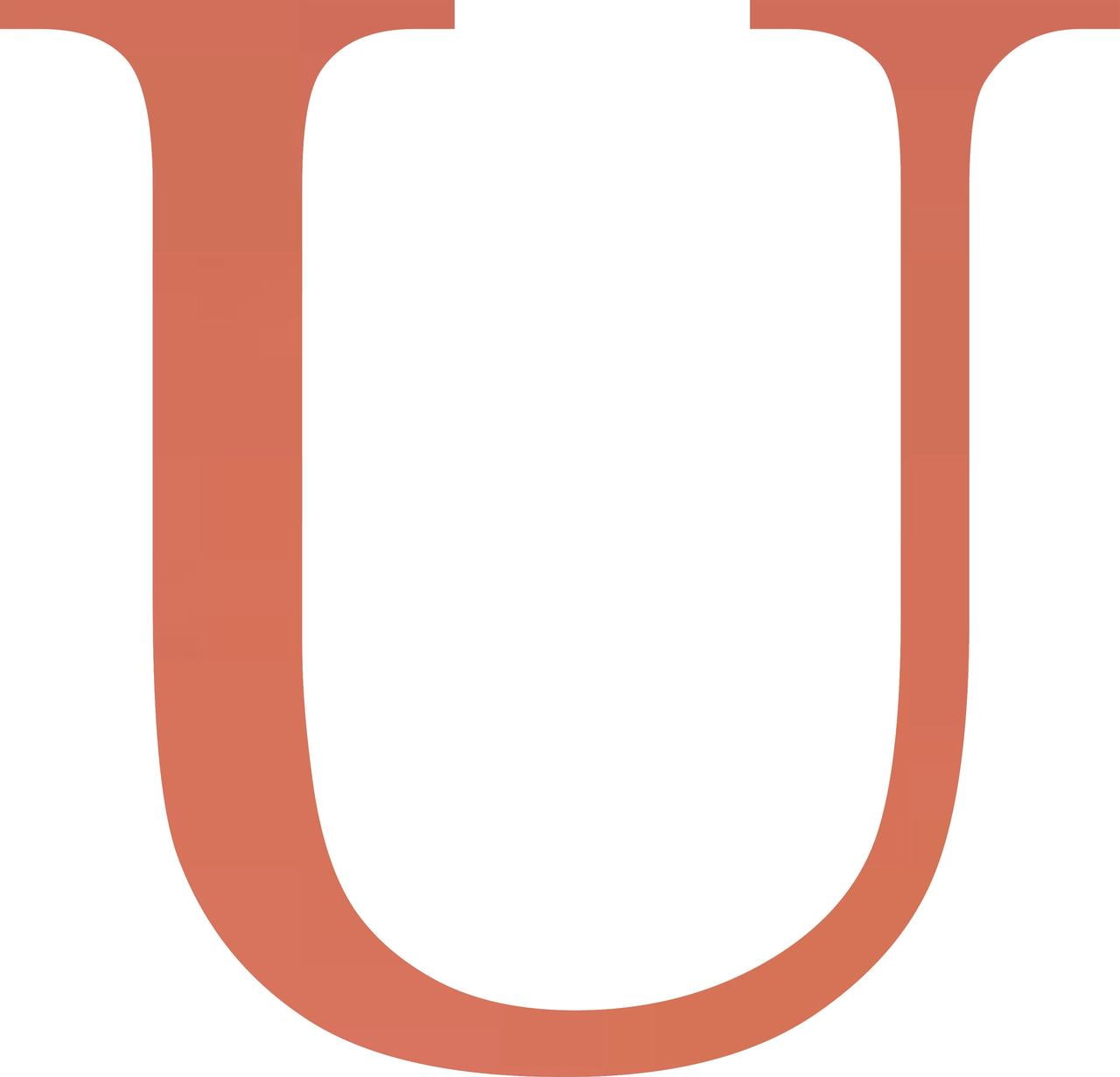 Acrylic Letter U Times, 2'' Tall Pastel Coral Acrylic Sign Letter ...