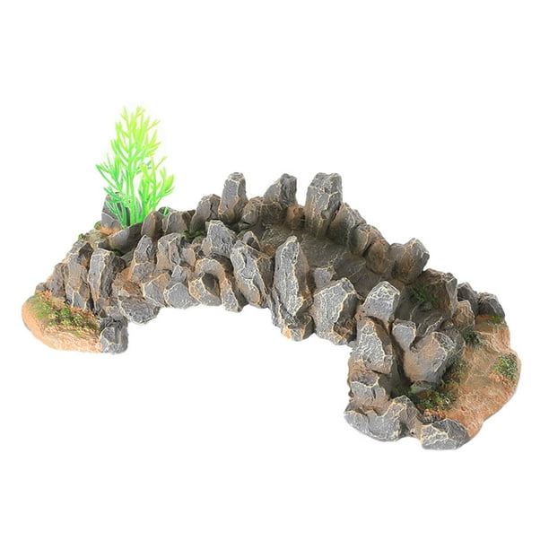 Fish tank landscape decoration, aquarium arch bridge suspension bridge ...