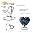 Northern Lights Over Serene Mountain Lake - Heart Shaped Urn With Stand ...