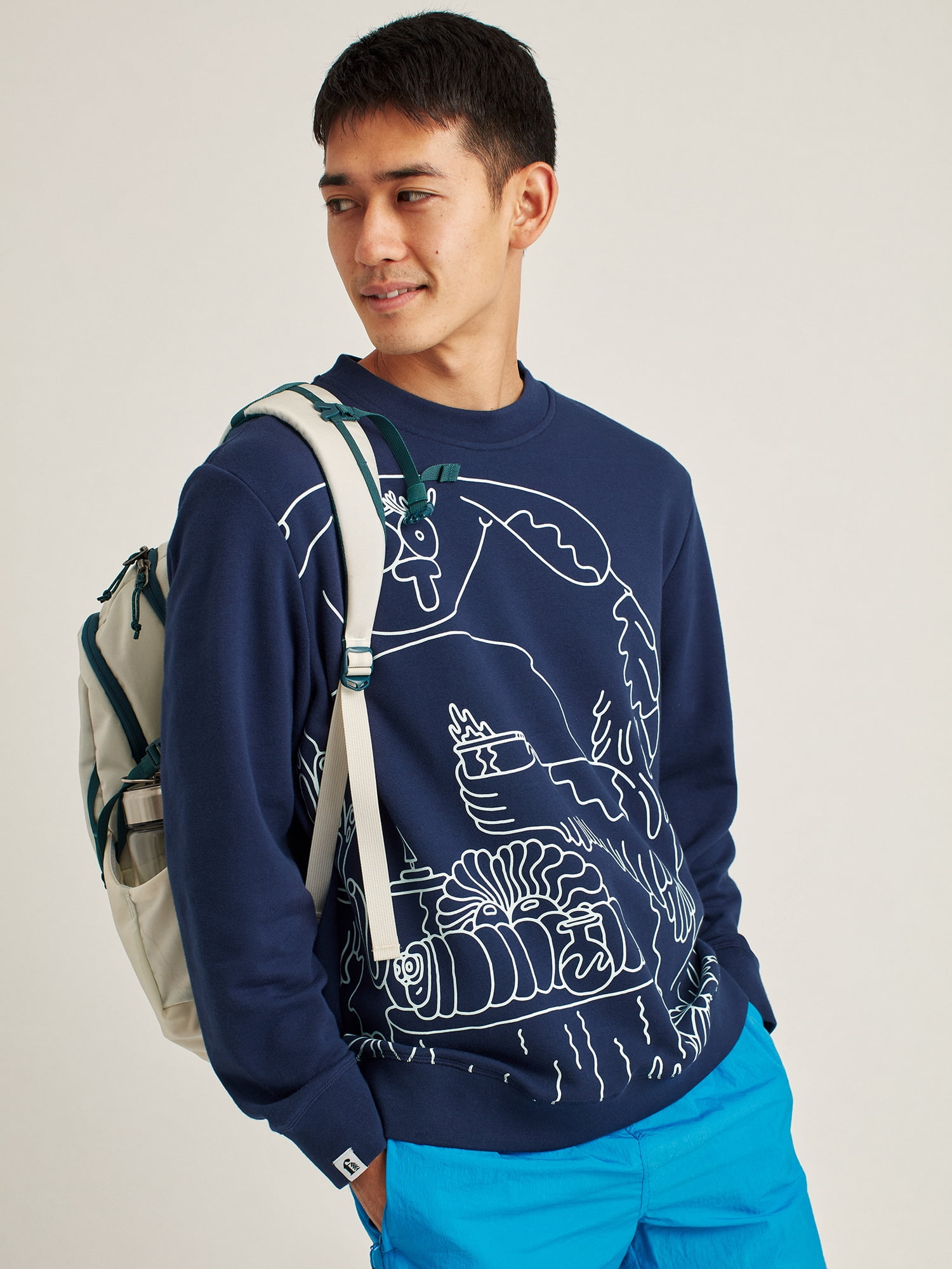 Bonobos Fielder Men's and Big Men's Graphic French Terry Crew Neck ...