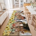 2x6ft Area Rug,Farm Cattle Yellow Sunflower Washable Large Rugs Soft ...