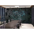 Modern Wallpaper, 3d Effect Black Geometric Shapes Wal Art, Paper Wall ...