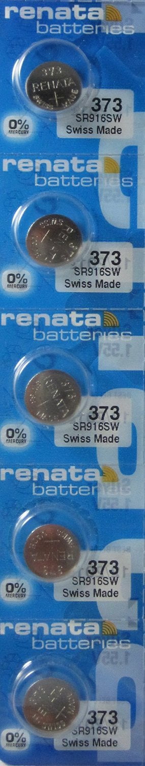 5 Renata 373 SR916SW Silver Oxide Zero Mercury Electronic Batteries ...